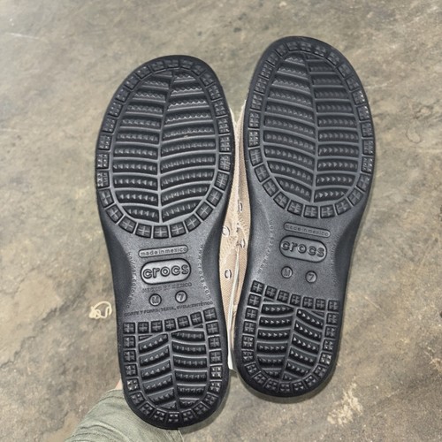 Crocs Santa Cruz Canvas Slip On Loafers 10128-261 Men 7 Women 9 Khaki ...