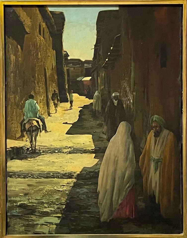 An Iranian Oil on Canvas Painting of Isfahan Street By Andro | eBay