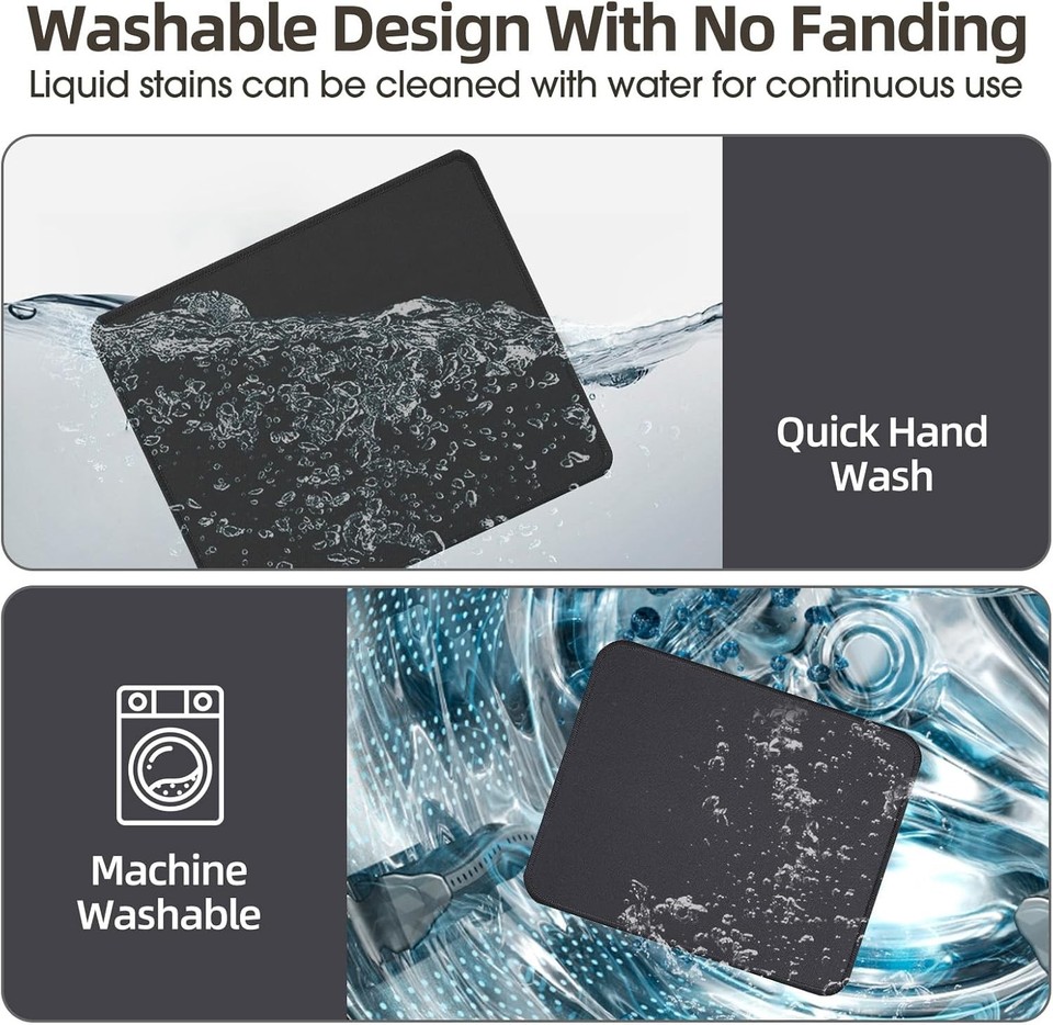 Mouse Pads, 3 Pieces, Black Standard Square Mouse pad, Office and ...