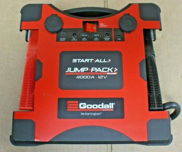 GOODALL MANUFACTURING JP-12-4000 12V 4000 Amp Jump Pack for sale online ...