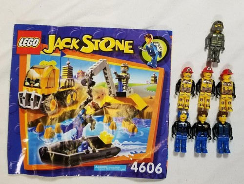 LEGO 4606 Jack Stone Lot of 7 Minifigs & Instruction Fire Fighter ...