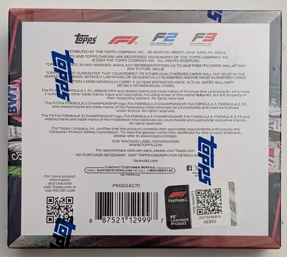 (FACTORY SEALED) 2024 TOPPS CHROME F1 FORMULA 1 QUALIFYING LAP HOBBY ...