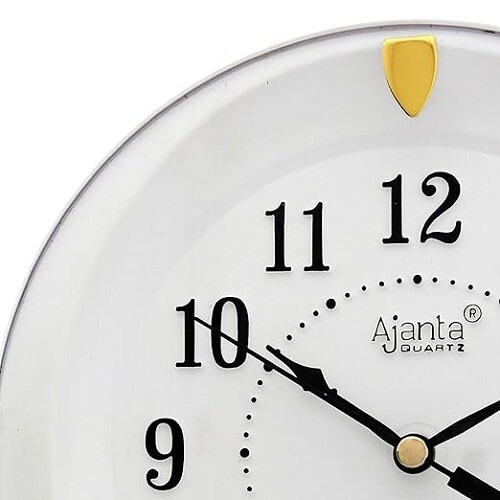 White Plastic Analog Wall Clock 7 Step Movement for Home Decor | eBay