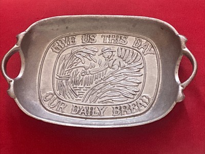 ~Vintage Sexton 'GIVE US THIS DAY OUR DAILY BREAD' 1972 Pewter Tray~U.S ...