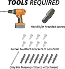 Metal Guard Rail Kit with Balusters and Brackets for Deck Porch Outdoor ...