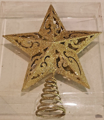 Kurt S. Adler 8-Inch Star Tree Topper Gold NIB Christmas Tree Star | eBay