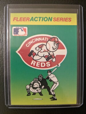 1990 Fleer Action Series Cincinnati Reds Sticker/Quiz NICE CARD! ⚾ | eBay