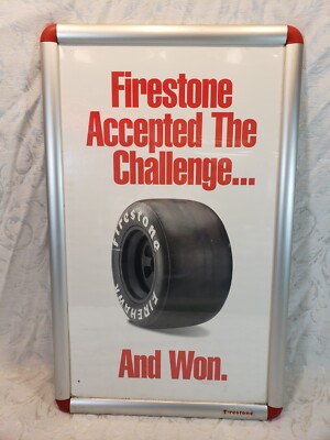 Firestone Sign Drag Racing Store Display Advertising NHRA Picture ...