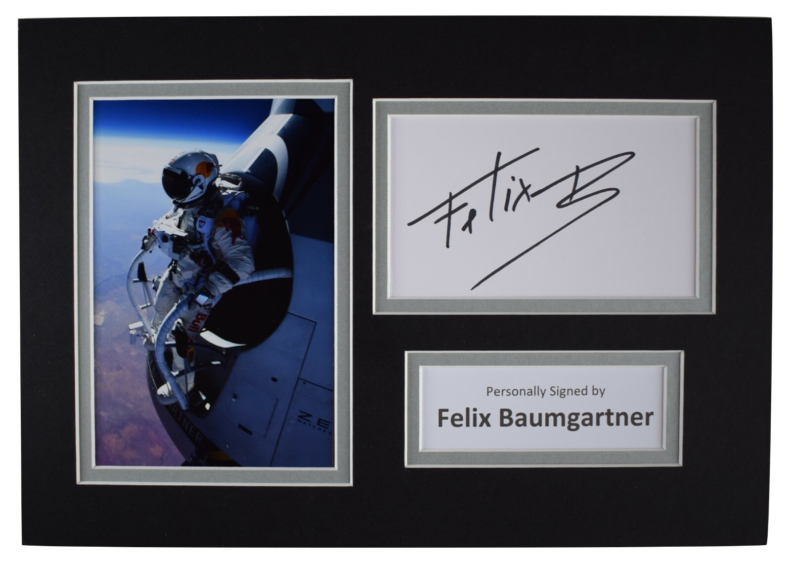 Felix Baumgartner Signed Autograph A4 photo display Sky Dive Space Jump ...