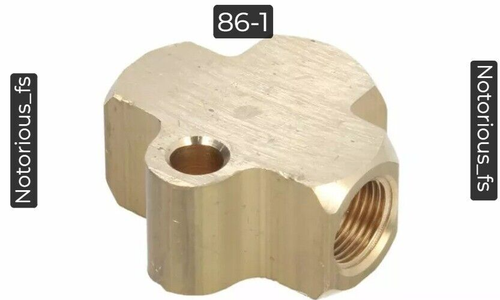 NEW Brake Line Pipe Brass T 3 way Female Fitting Connector Splitter ...