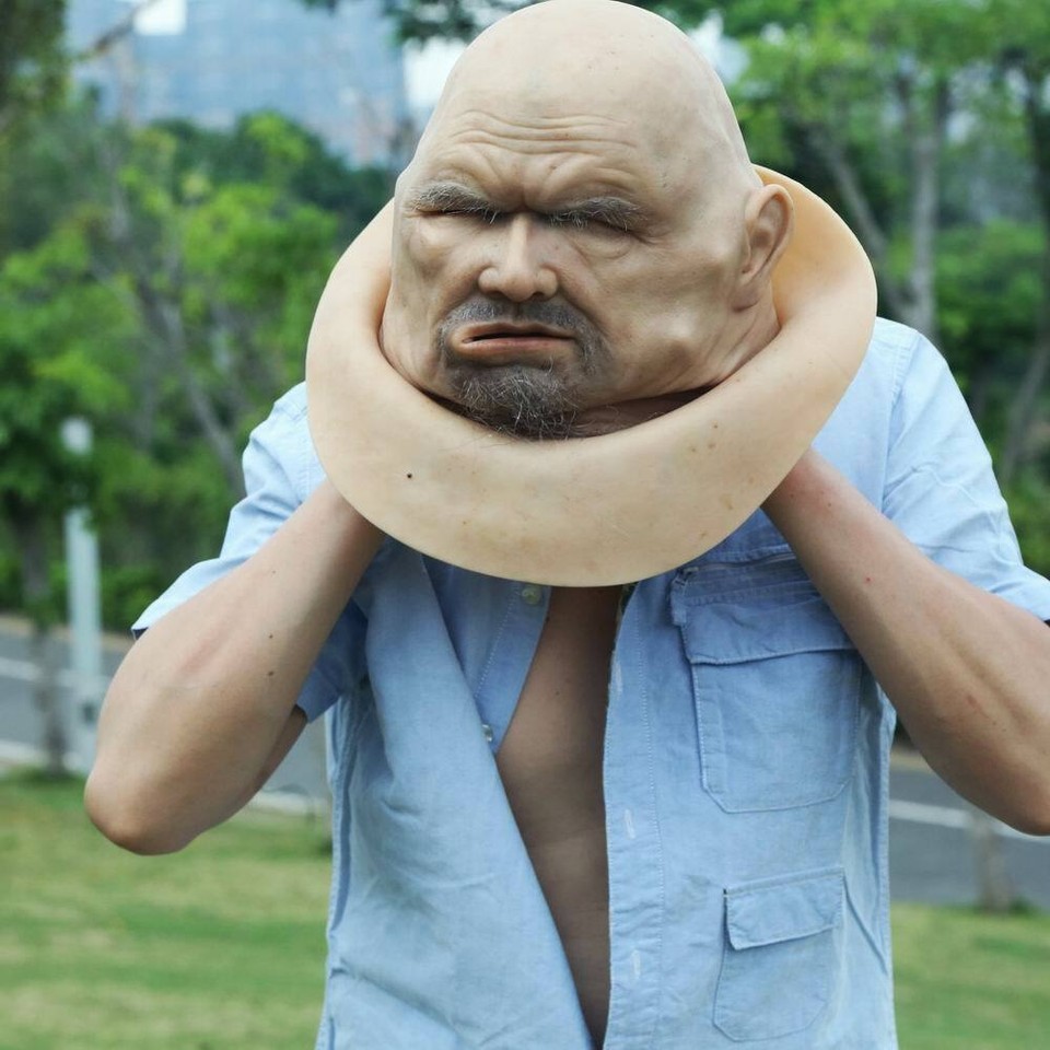 Very realistic soft silicone mask Lifelike beard Grandpa soft Silicone ...