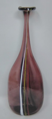 Michael Zelenka Art Glass Vase w/ Weed neck ~ 10" tall ~ Signed | eBay