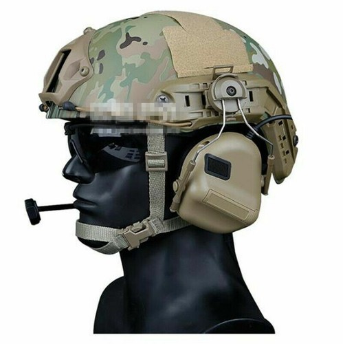 FAST MICH Tactical Helmet Headset Sound Pickup &Noise Reduct Headphone ...