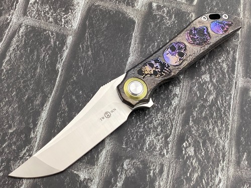 TwoSun M390 Titanium Flipper Fast Open Folding Knife TS196-Sabertooth ...