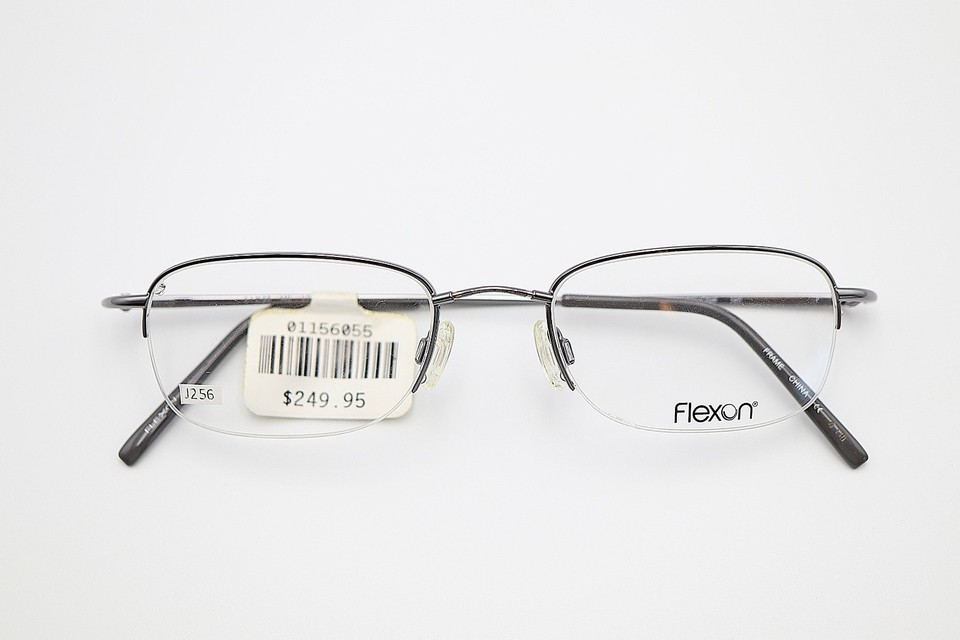 FLEXON 607 Lt. Gunmetal 51-20-145 Half Rim Eyeglass Frames J256 | eBay