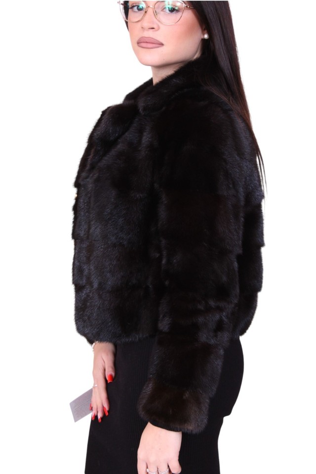 GIACCA PELLICCIA VISONE COAT MINK FUR JACKET NERZ MANTEAU FOURRURE ...