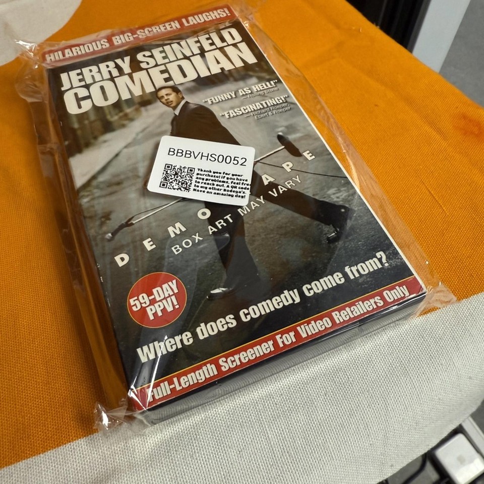 Promo Screener Jerry Seinfeld Comedian VHS Tape - Vintage 90s Stand-Up ...