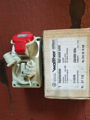 WALTHER CEEtyp WALL SOCKET OUTLET 5x16A-6h 230/400V 50HZ 710 IP44 ...