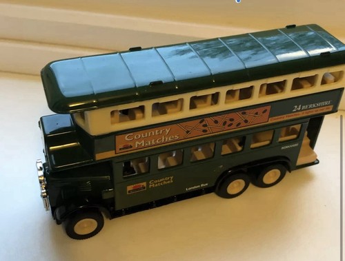 Green Die Cast London Double Decker Matches Advert Very rare | eBay UK