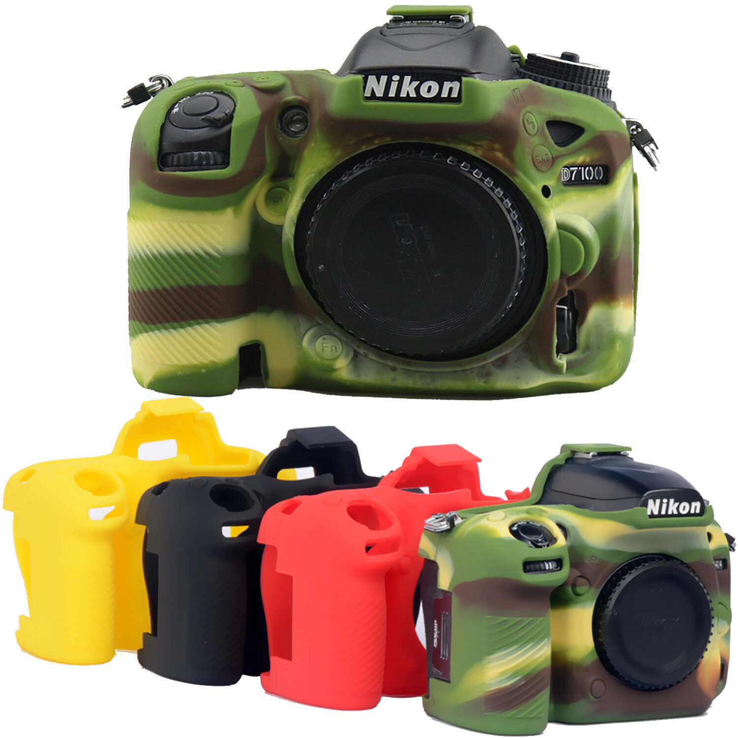 Silicone Camera Body Cover Case Skin For Nikon D5500 D5600 D7500 D7200 ...