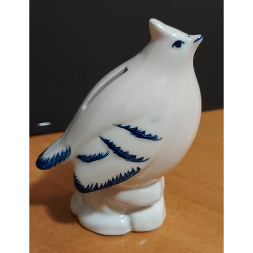 Chubby Baby Bird Bank in blue and cream pottery, Delft style | eBay
