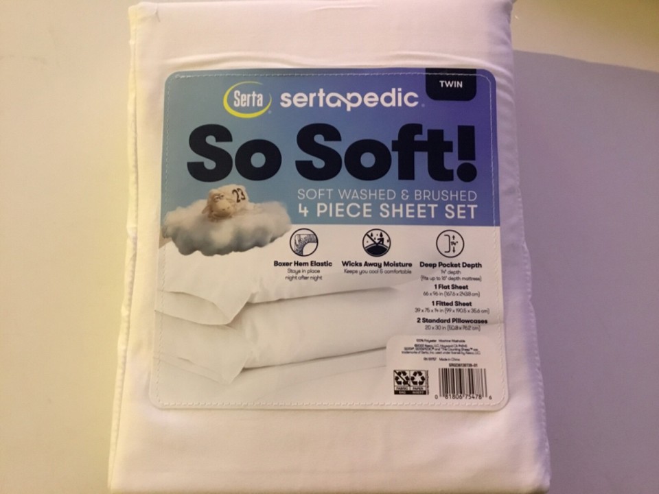 SERTA So Soft Solid Sheet Sets Amazingly Soft . New. & Color. | eBay