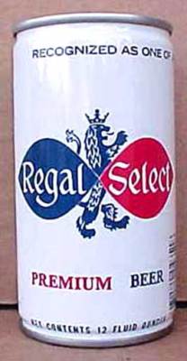 REGAL SELECT PREMIUM BEER cs CAN w LION General San Francisco ...