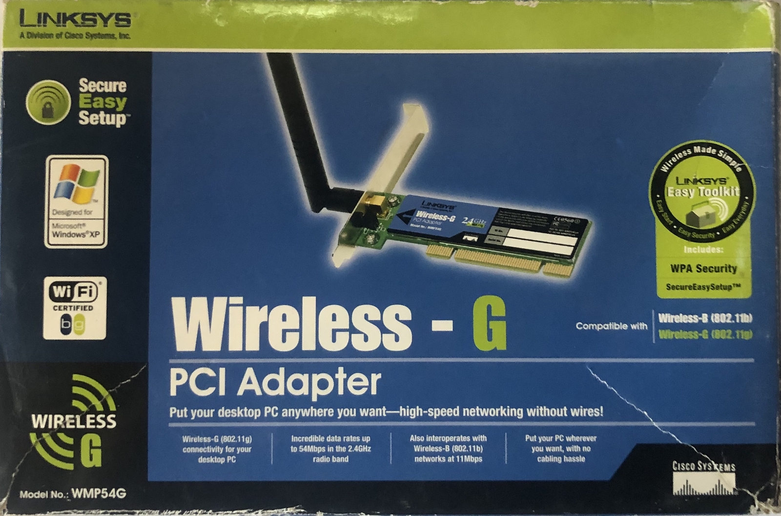 Linksys WMP54G Wireless-G PCI Network Adapter Card | eBay