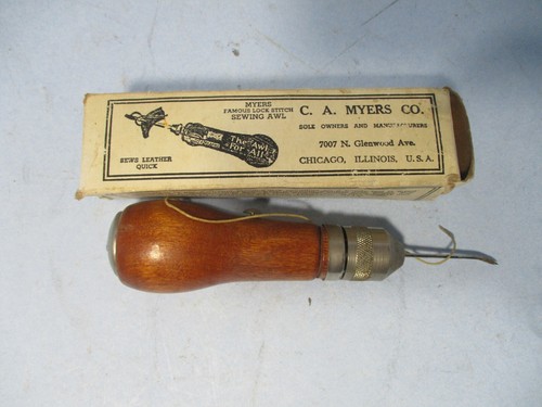NOS Vintage C.A. Myers Co. Famous Lock Stitch Sewing Awl - Made in ...