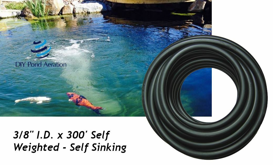 Aeration Tubing 100ft Self-Sinking Aeration Hose - 3/8" ID, Weighted ...