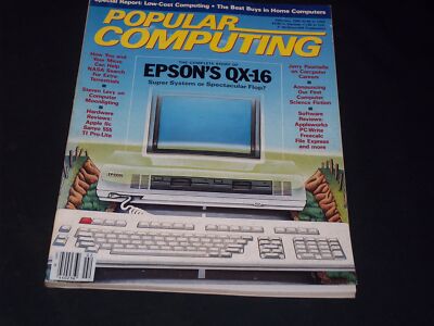 1985 FEBRUARY POPULAR COMPUTING MAGAZINE - EPSON'S QX-16 FRONT COVER ...