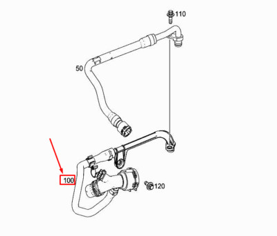 NEW MERCEDES-BENZ CLS C257 TURBO FEED LINE A2562031202 | eBay