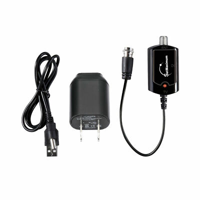 HDTV Antenna Amplifier Signal Booster TV High Gain VHF UHF Channel ...