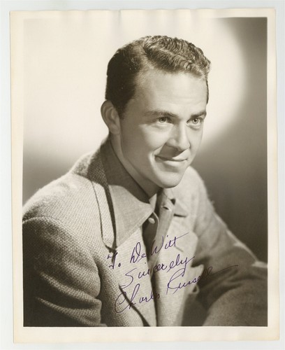 Charles Russell 1944 Hand Signed 8x10 Radio Movie TV Actor Photo ...