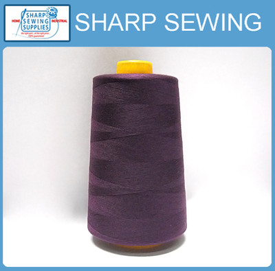 SPOOL DARK PURPLE 100% SPUN POLYESTER SERGER QUILTING THREAD T27 6000 ...