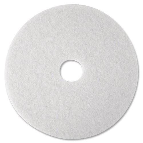 3m Super Polish Pad - 12" Diameter - 5/carton - Polyester Fiber - White ...