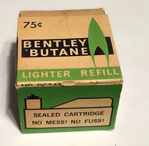 Vintage Bentley Butane Lighter Refill Cartridge Cells Full Store Box ...