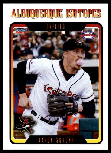 2024 Aaron Schunk Minor League Rookie Albuquerque Isotopes Colorado ...
