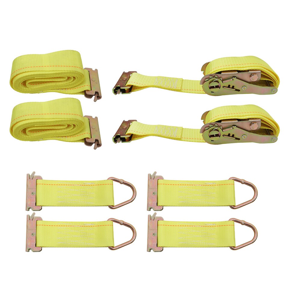 4Pack E Track Tie Down Rail Kit 5' E Track Rails Enclosed with Ratchet ...