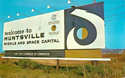 WELCOME TO HUNTSVILLE BILLBOARD, ALABAMA, VINTAGE POSTCARD (H290) | eBay
