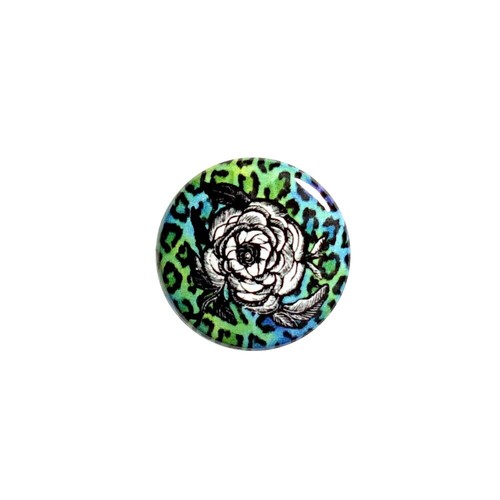 Blue Rose Leopard Animal Print Fridge Magnet Vintage Style Magnet Rad 1 ...