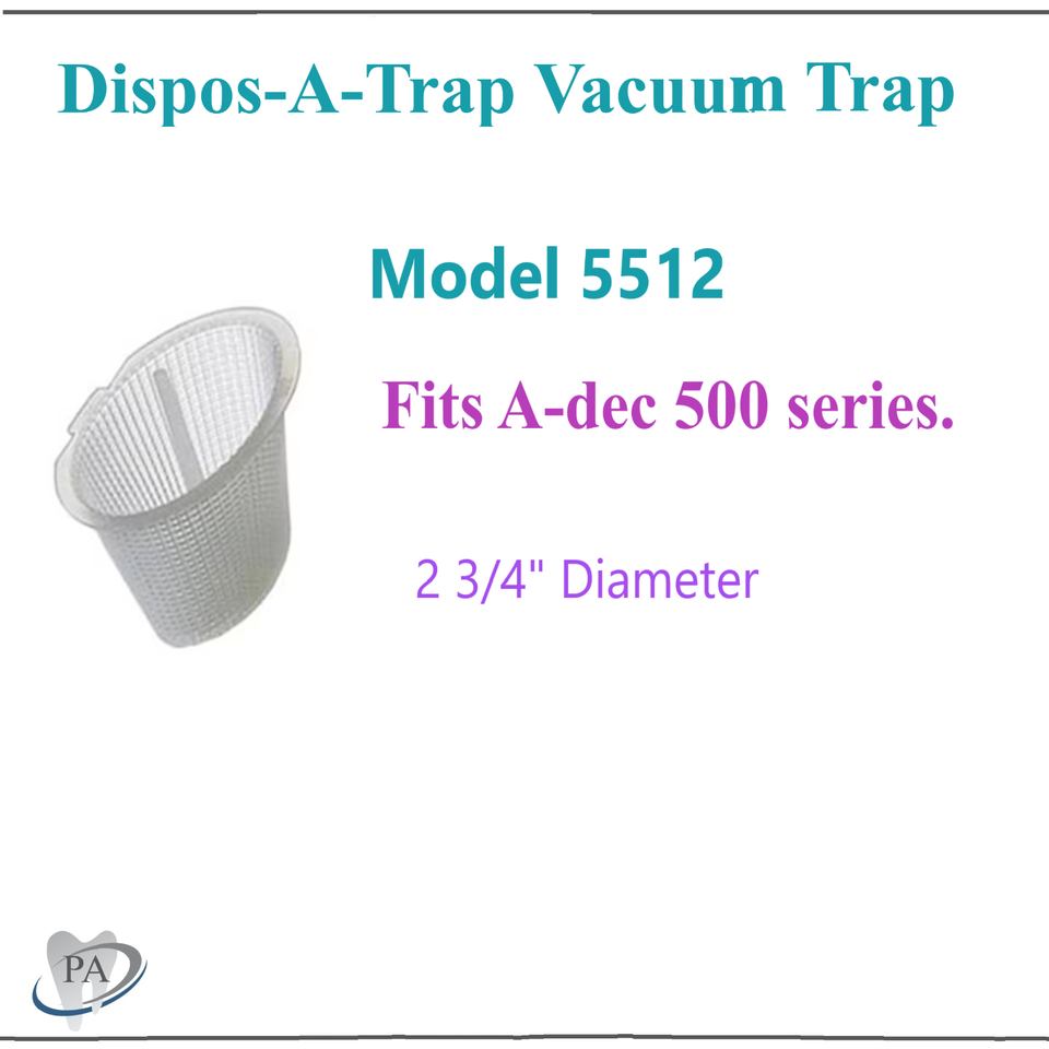 Dental Dispos-A-Trap Vacuum Trap #5500, #5503, #5512 Disposable ...