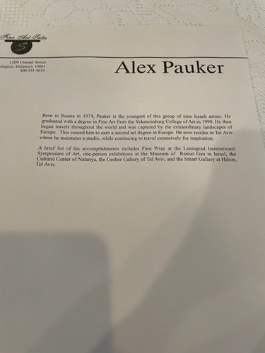 Alex Pauker Reflections Park West Art Print COA Gallery Fine Art | eBay