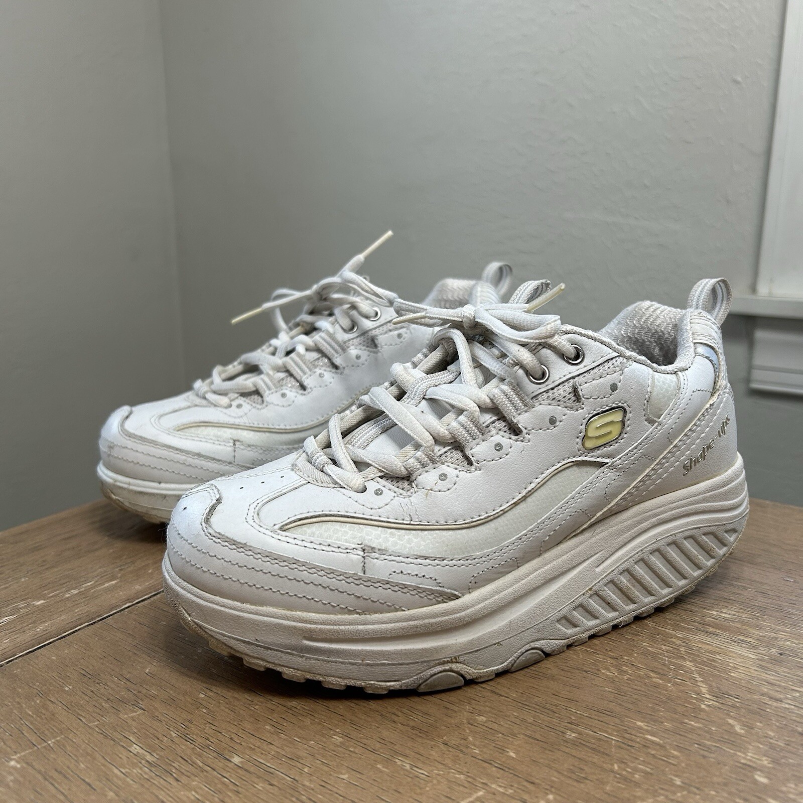 Sketchers Chunky Shape Ups Shoes Womens Size 5.5 Whit… - Gem
