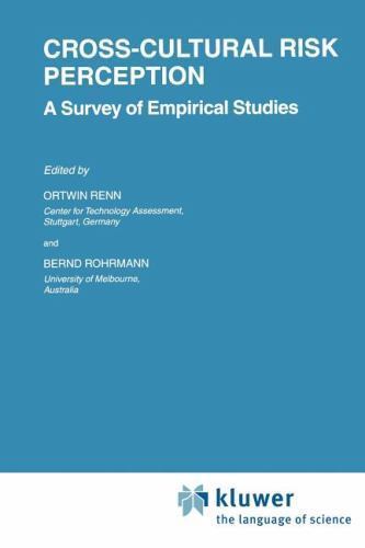 Risk, Governance and Society Ser.: Cross-Cultural Risk Perception : A ...