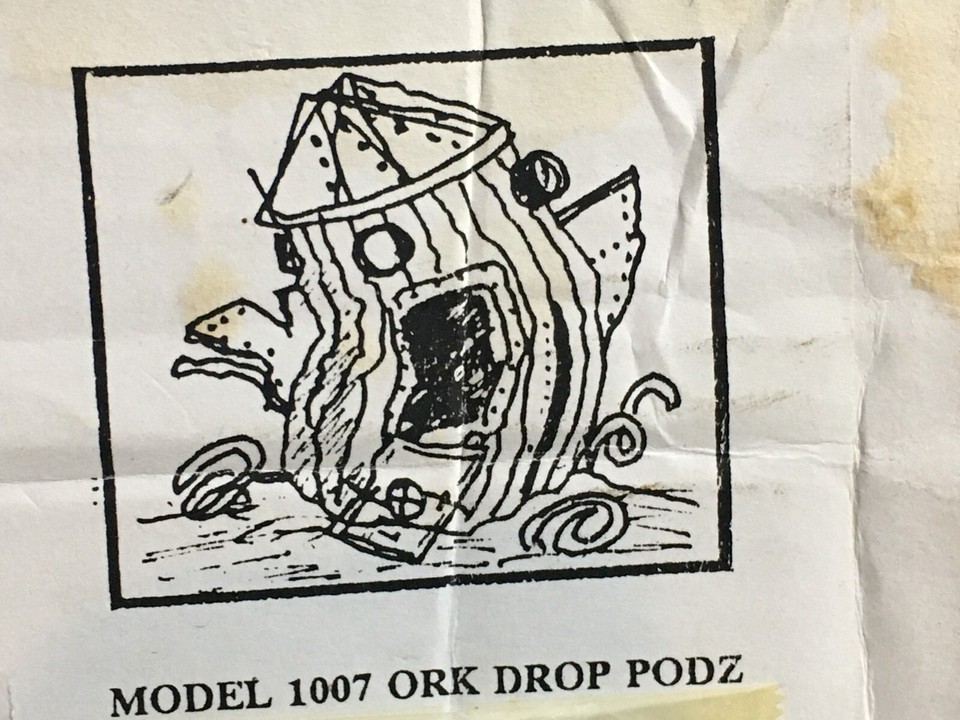 SA20759 WARHAMMER 40K EPICAST OOP RARE SPACE ORKS W BOX KANZ DROP POD ...