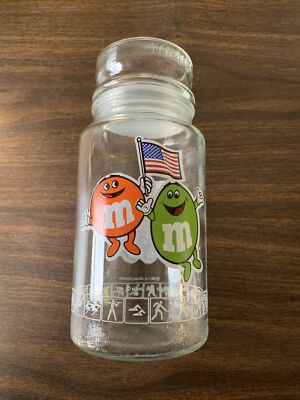 Vintage Glass M&M Jar Canister Los Angeles Olympics Mm M M USA 1984 | eBay