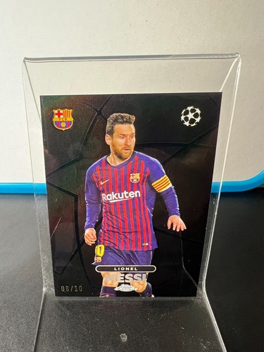 Topps chrome champions league 2023-24 Lionel Messi black shadow etch ...