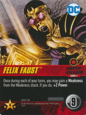 FELIX FAUST DC Comics Deck Building Game Oversized card CONFRONTATIONS ...