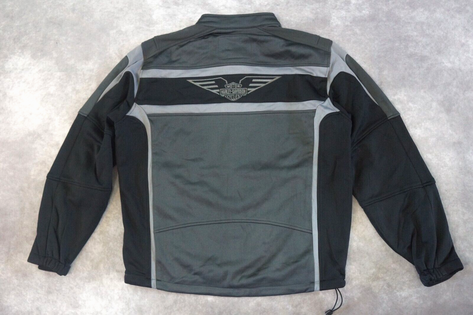 Harley Davidson Men's Juncture Grey Black Shirt Soft Shell Jacket 97495 ...